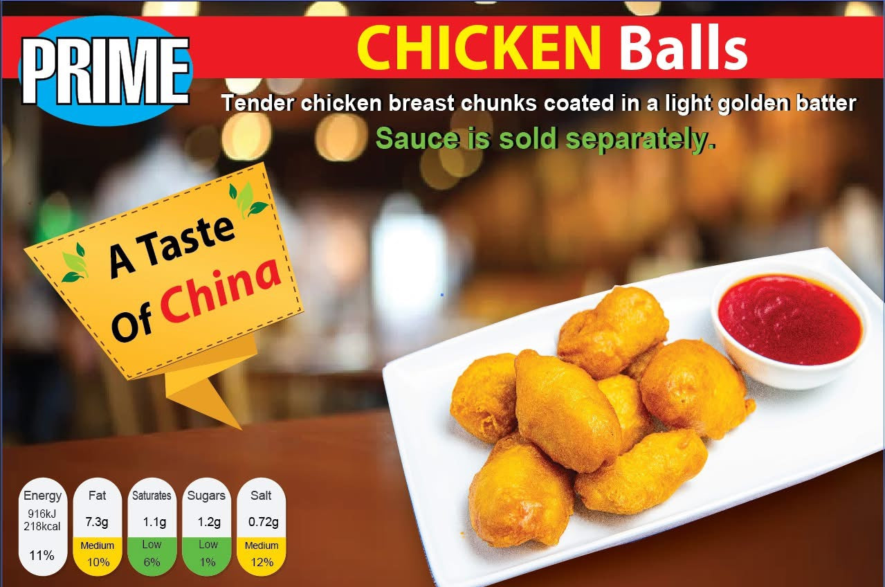 Prime Chinese Chicken Balls (200 Grams) (Sweet & Sour Sauce Sold Separ ...